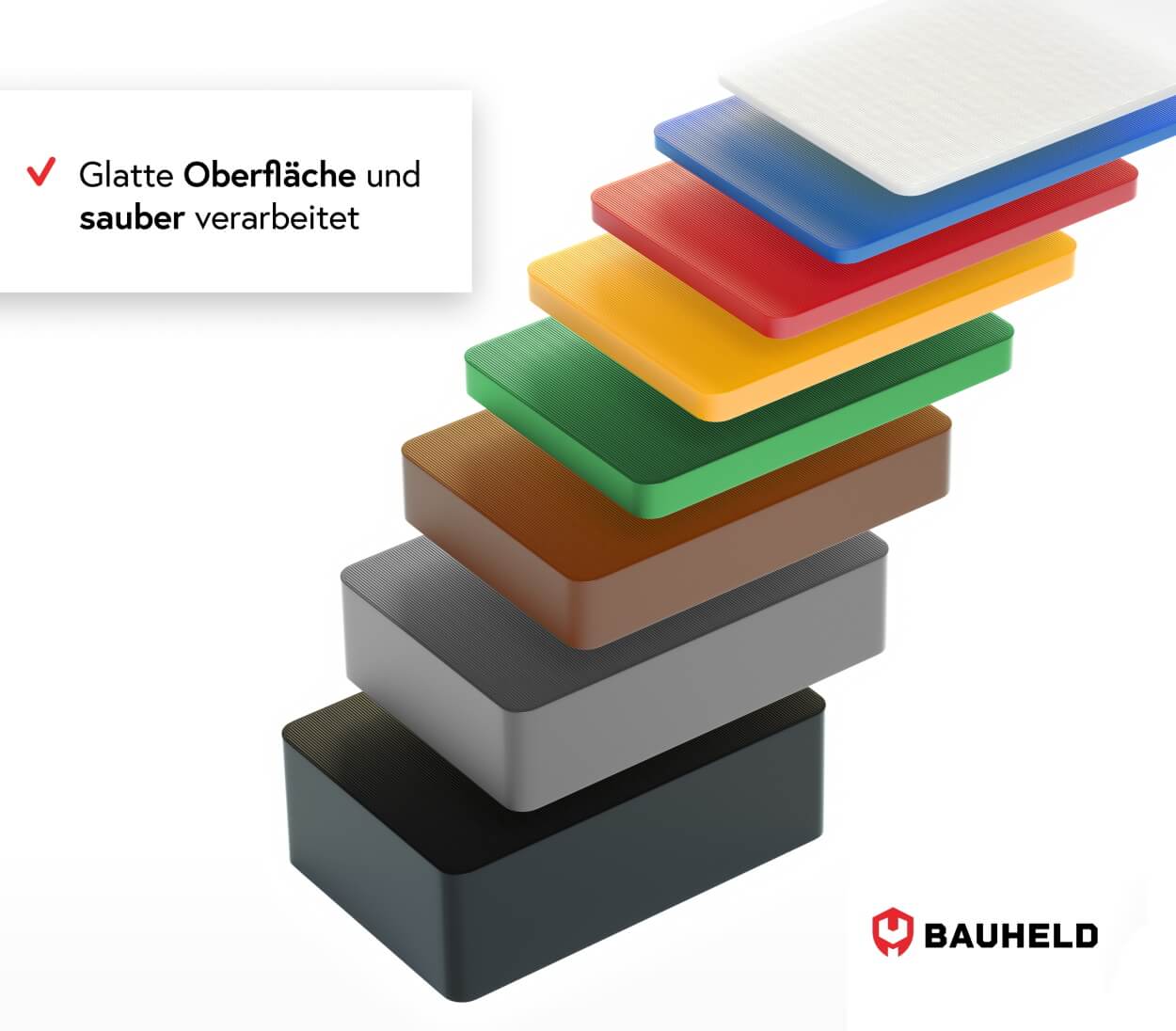 Unterlegplatten Kunststoff 60 x 40 x 5 mm - 250 Stück | 5 mm | 250 ...